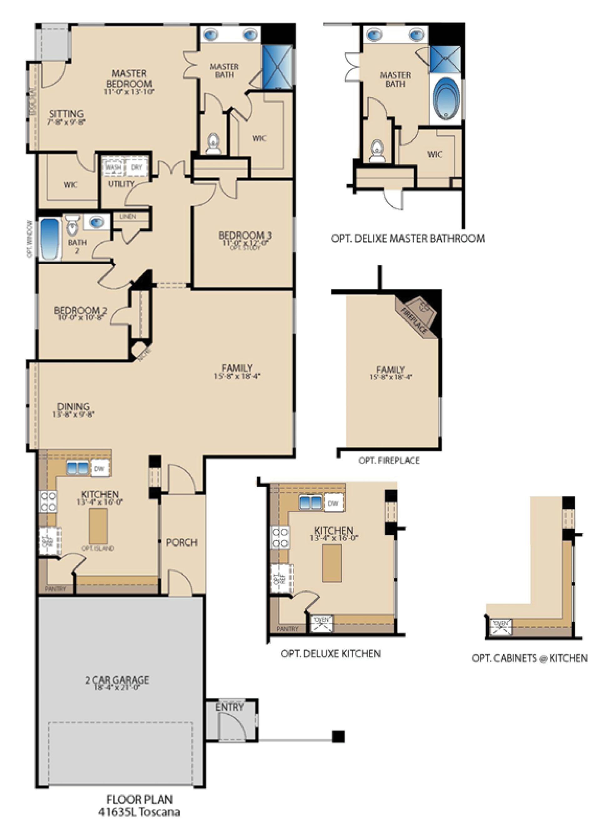 New Home Floorplans in | Toscana Detail Floorplan